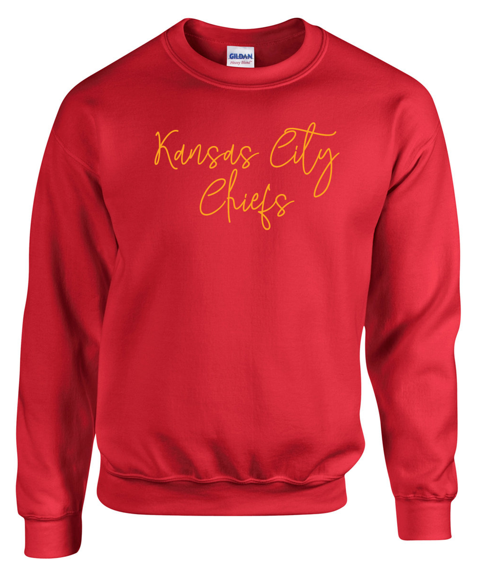 Kansas City Chiefs Script Font Apparel – BC Design Den, LLC